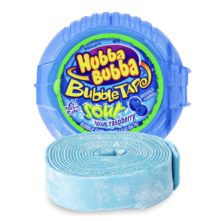Hubba Bubba Bubble Tape Blue Raspberry Sour - Ruban à Bulles de Gum ...