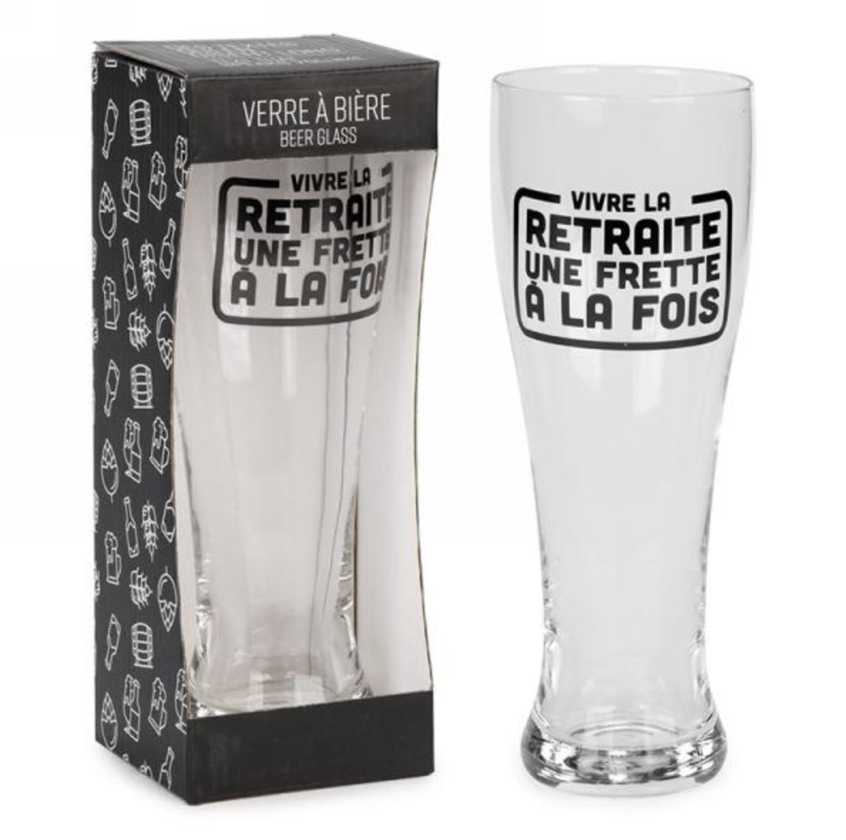 VERRE À BIÈRE "VIVRE LA RETRAITE UNE FRETTE À LA FOIS" | La Commère ...