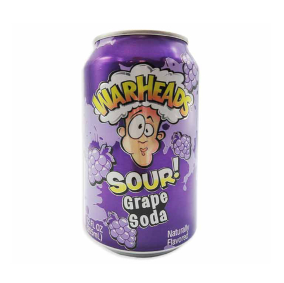 Warheads Sour Soda Grape - Boisson Gazeuse Ultra-Acidulée à la Saveur ...