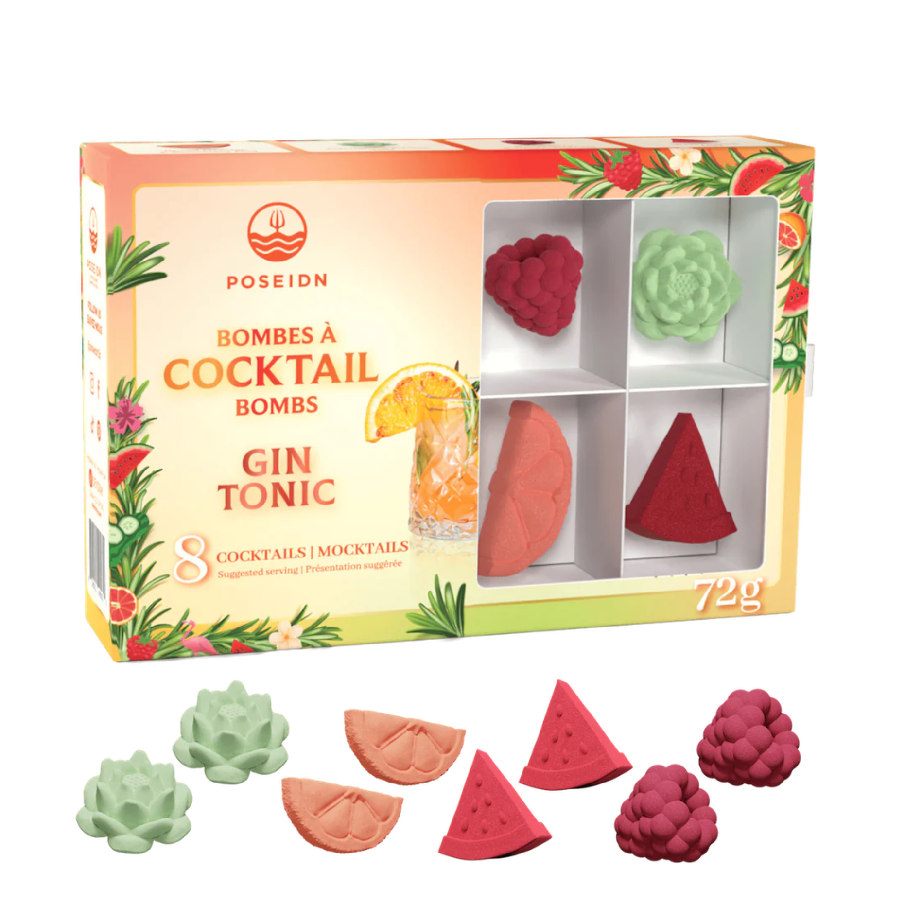 COFFRET 8 BOMBES À COCKTAIL POUR GIN TONIC - POSEIDN | La Commère ...