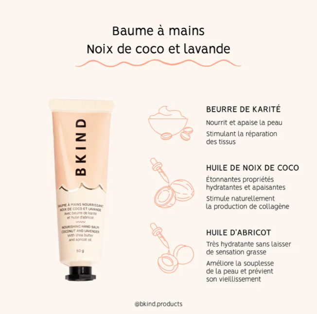 BAUME À MAINS NOURRISANT - NOIX DE COCO ET LAVANDE | La Commère Magasin Général